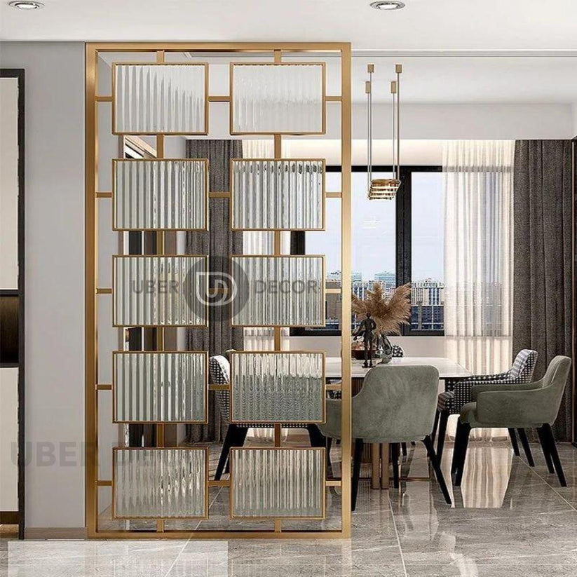 High Gloss Stainless Steel Room Partition Divider - Customizable Metal ...