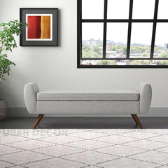 Upholstered bench with Storage – Uber Decor