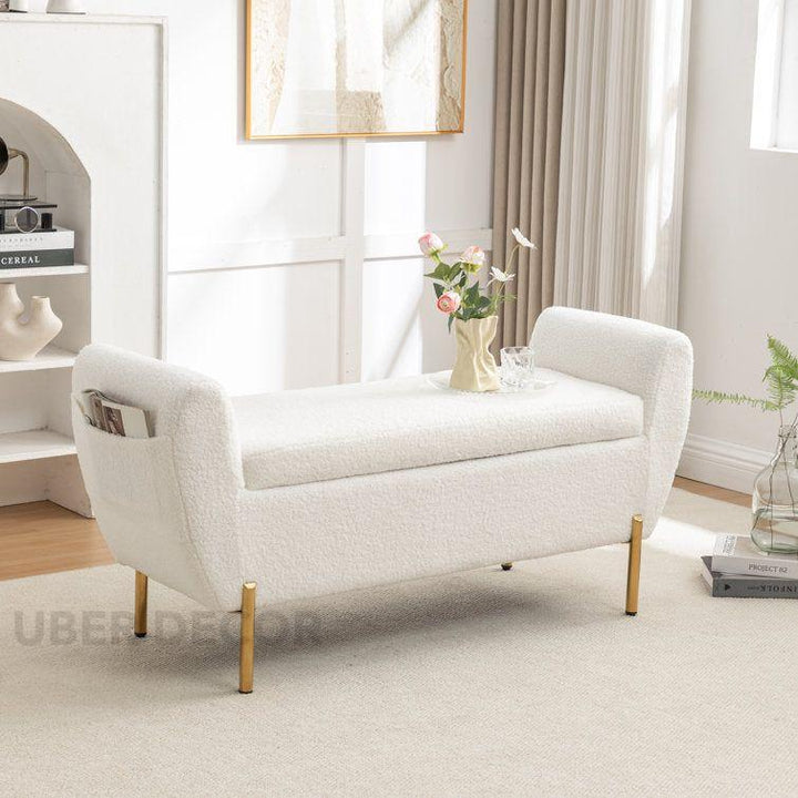 Avelyn Modern European-Inspired Flip Top Storage Bench – Minimalist En ...
