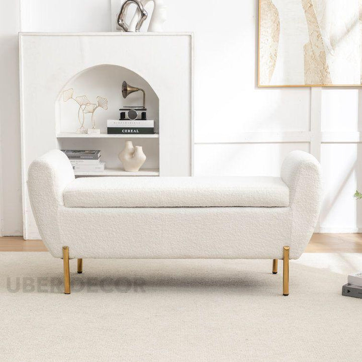 Avelyn Modern European-Inspired Flip Top Storage Bench – Minimalist En ...