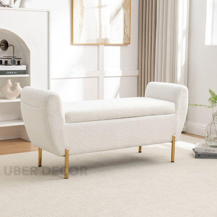 Avelyn Modern European-Inspired Flip Top Storage Bench – Minimalist En ...