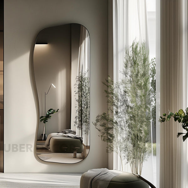 Irregular Full Length Mirror – Bonita Frameless Wall Mirror | Uber Decor